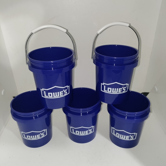 Lowes | Toys | Lowes Blue Mini Buckets Set Of 5 | Poshmark